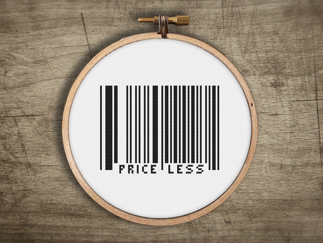 Barcode Priceless Counted Cross Stitch Pattern : Classic Vintage Modern ...