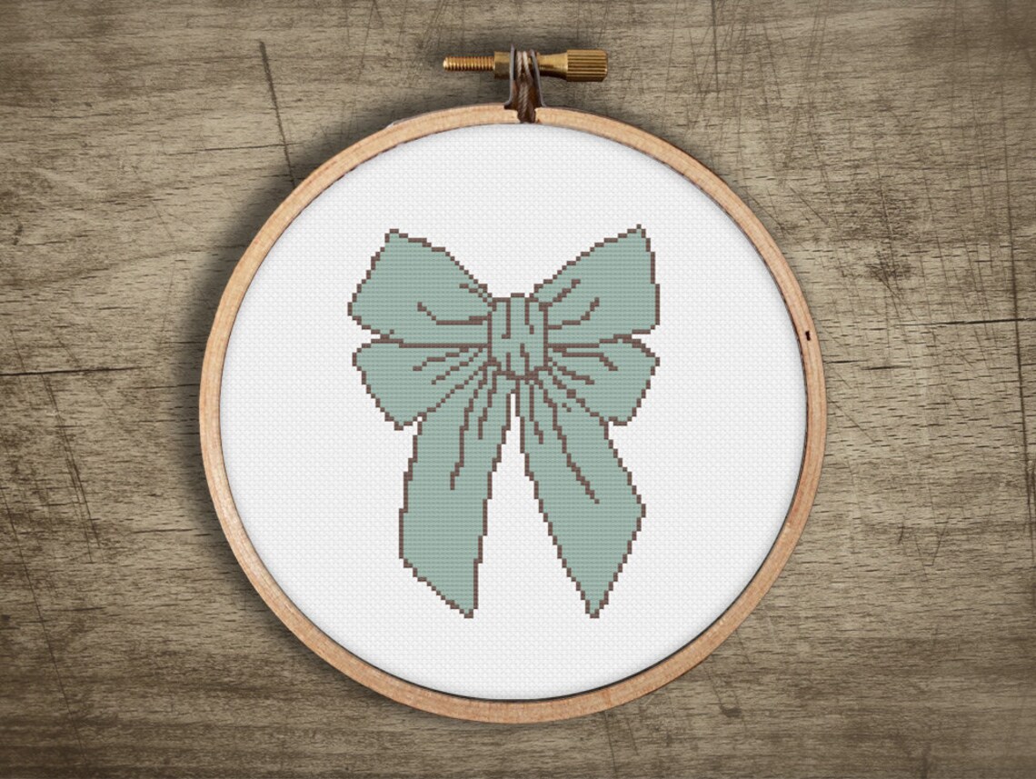 Cute Bow Cross Stitch Pattern Diy Craft PDF - Etsy