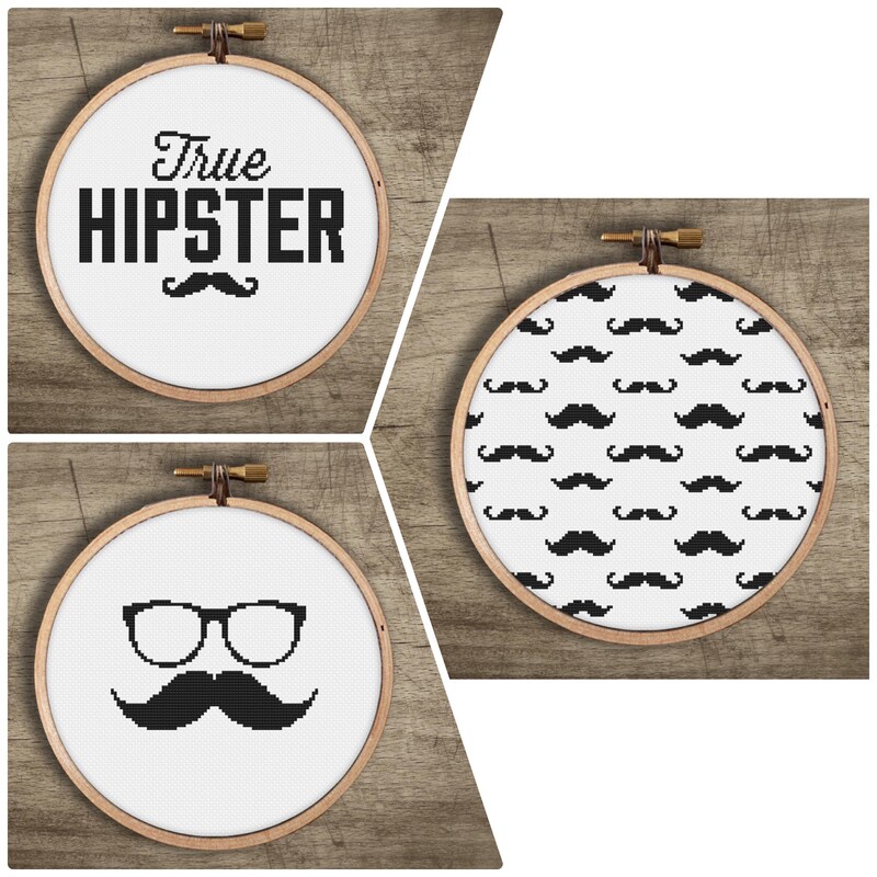 Hipster Cross Stitch - Etsy