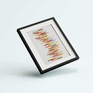 Retro Stacks Modern Art Cross Stitch Pattern : Unique Vibrant Rainbow ...