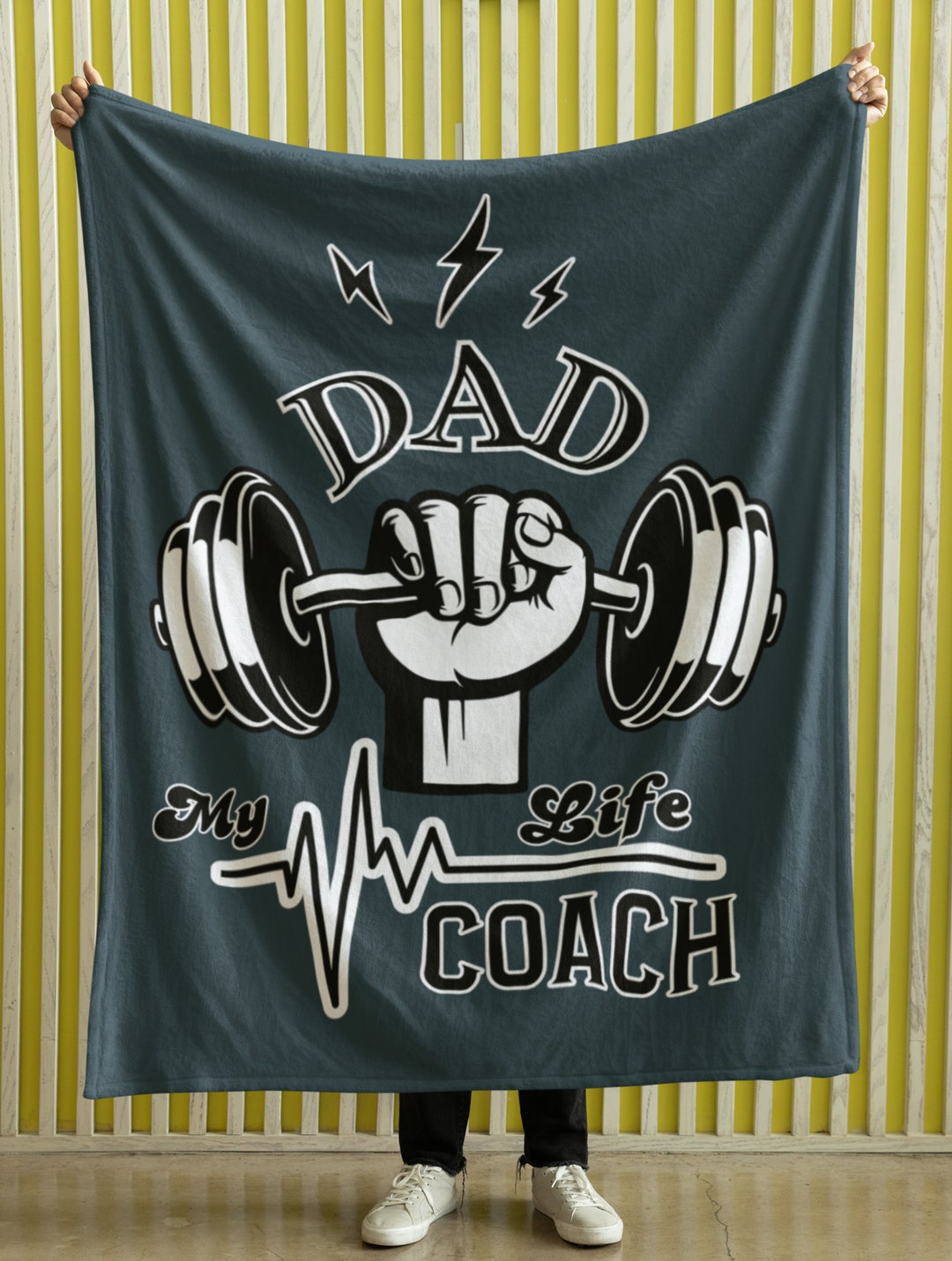 Blanket for Dad, My Life Coach, Happy Father's Day, Gift for Dad, Gym ...