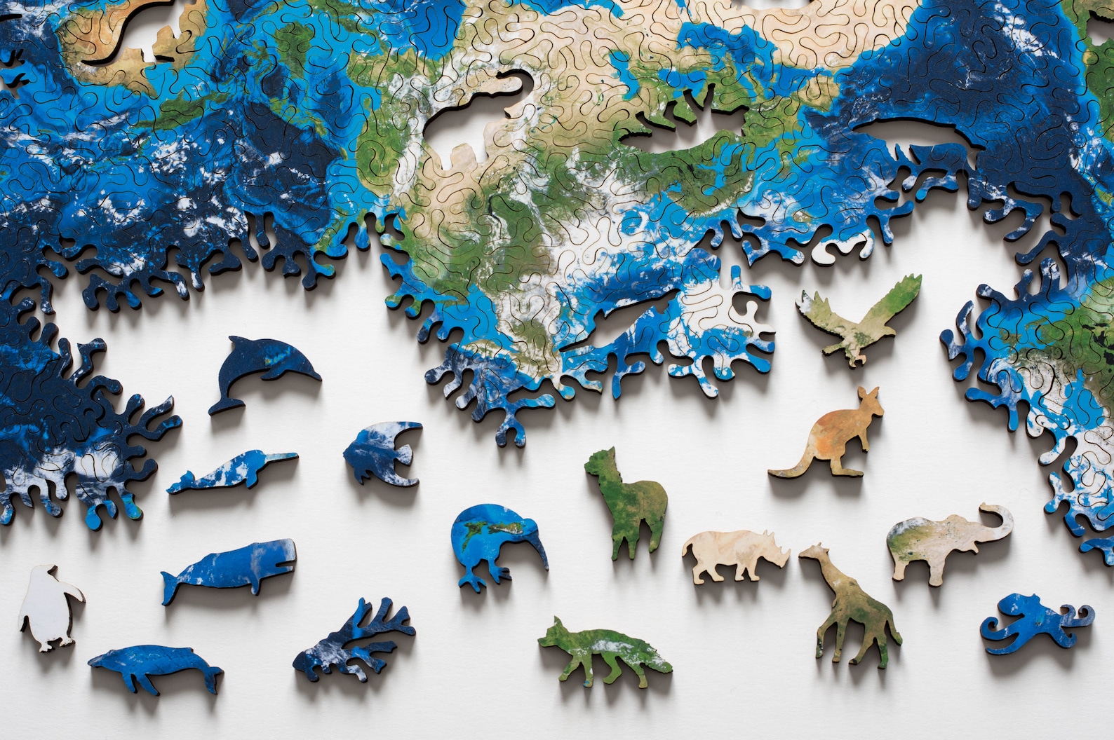 Earth Infinity Puzzle - Wooden Jigsaw Puzzle by Nervous System - Etsy