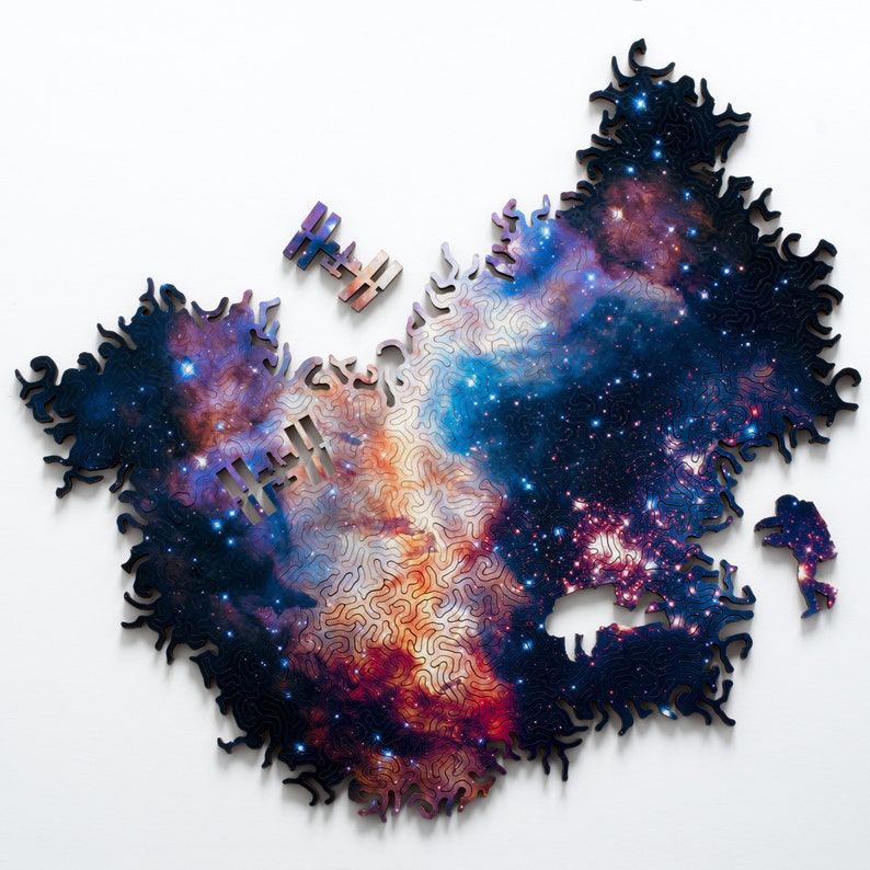 Infinite Galaxy Puzzle 2 - Wooden Jigsaw Puzzle by Nervous System - Etsy