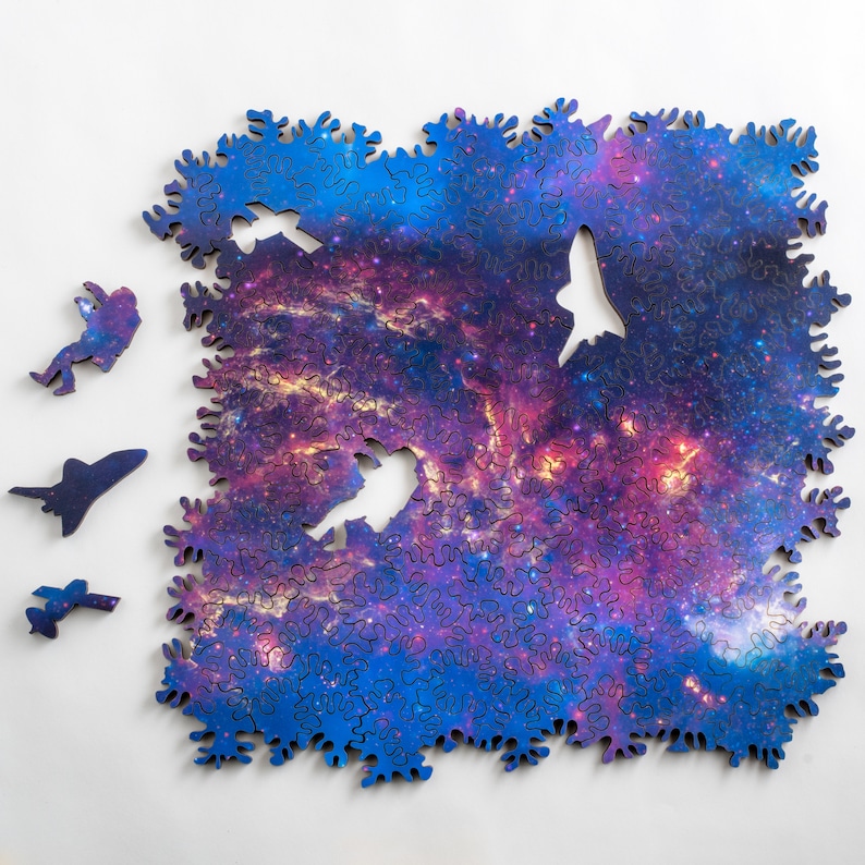 Infinite Galaxy Puzzle - Wooden Jigsaw Puzzle by Nervous System - Etsy