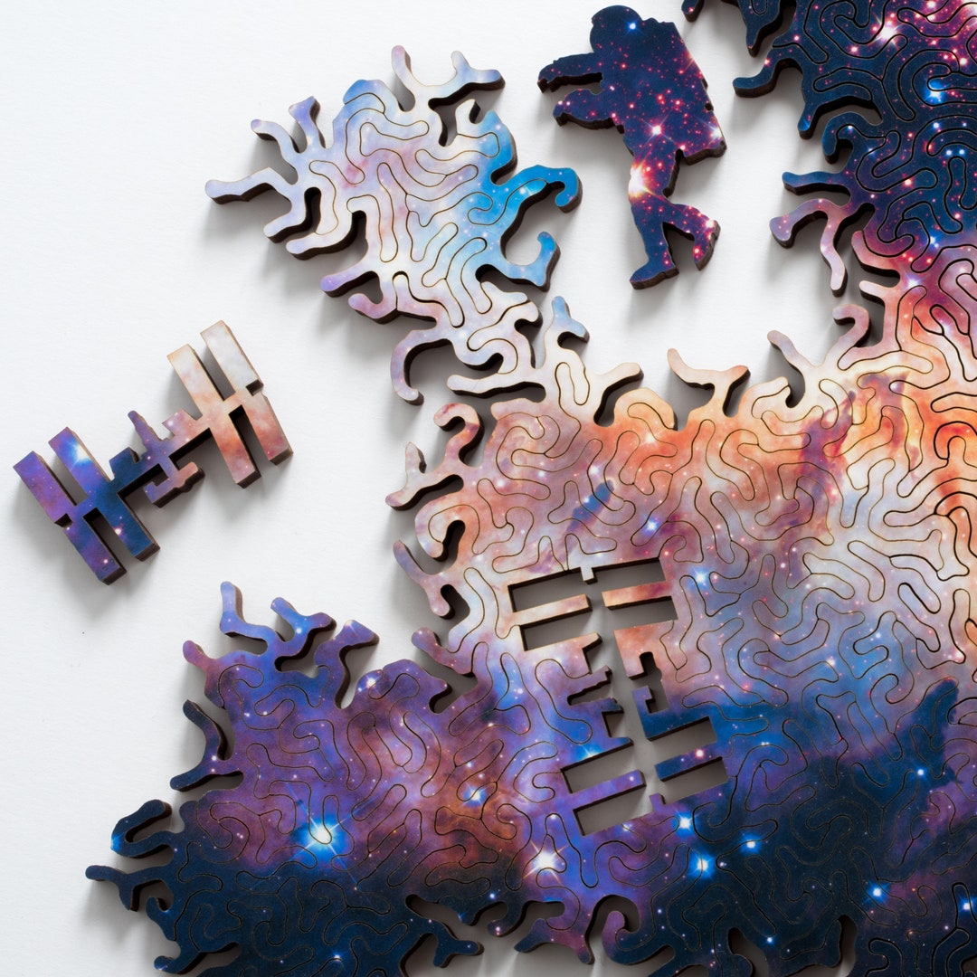 Infinite Galaxy Puzzle 2 - Wooden Jigsaw Puzzle by Nervous System - Etsy