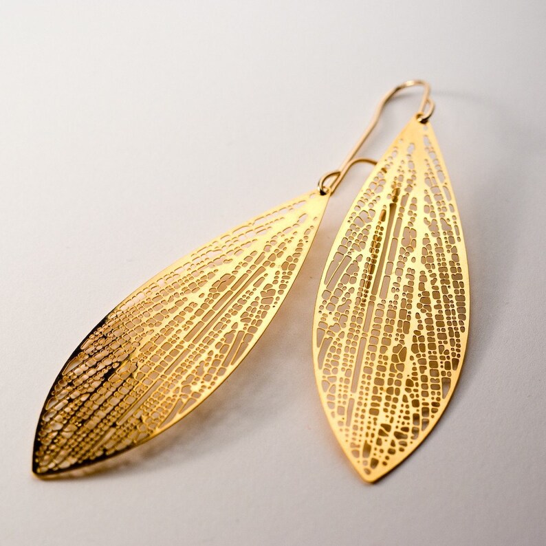 Cross-venulate Earrings (gold) - Etsy