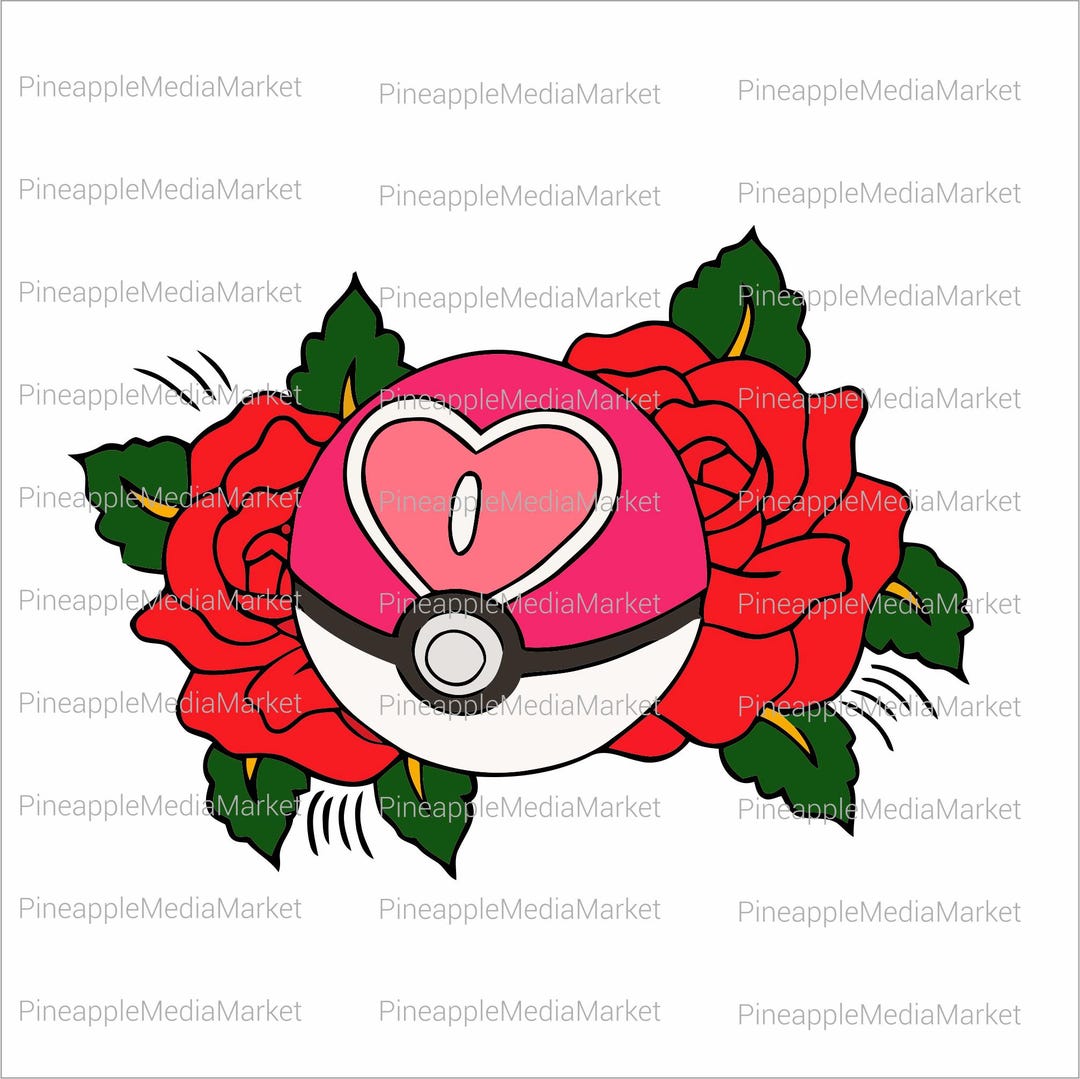 Pokeball Valentine SVG Pokemon Cut File Pokeball Love Printable ...