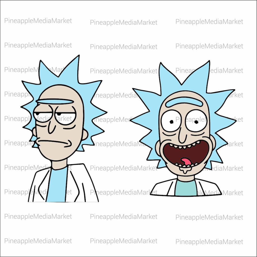 Rick and Morty Vector Face Rick SVG File for Cricut and Silhouette ...