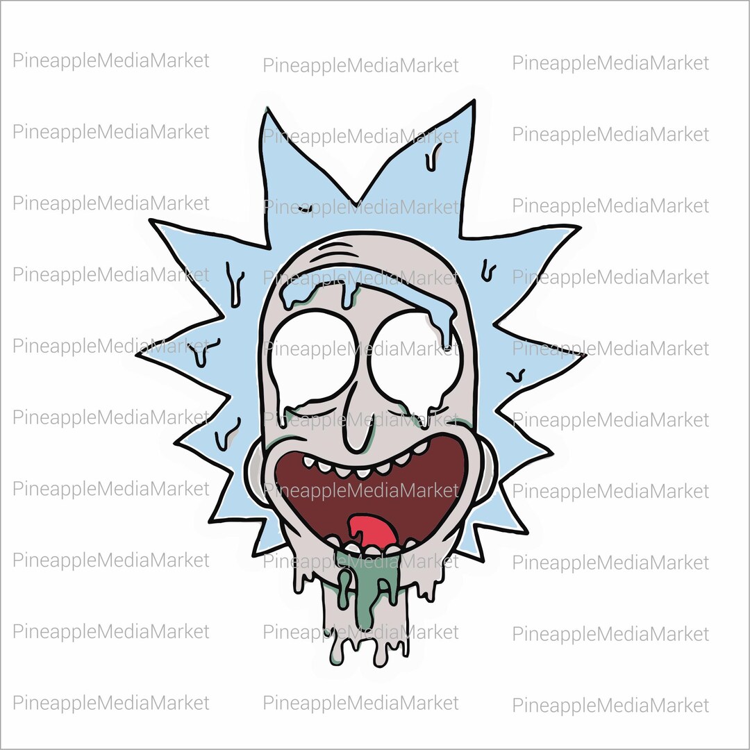Rick Face Melt Rick Sanchez Svg Ai Jpeg Png Pdf Layered Vector Cricut ...