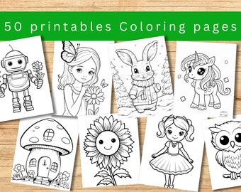 20 Easy Printable Coloring Pages for Kids, Toddlers, Preschoolers ...