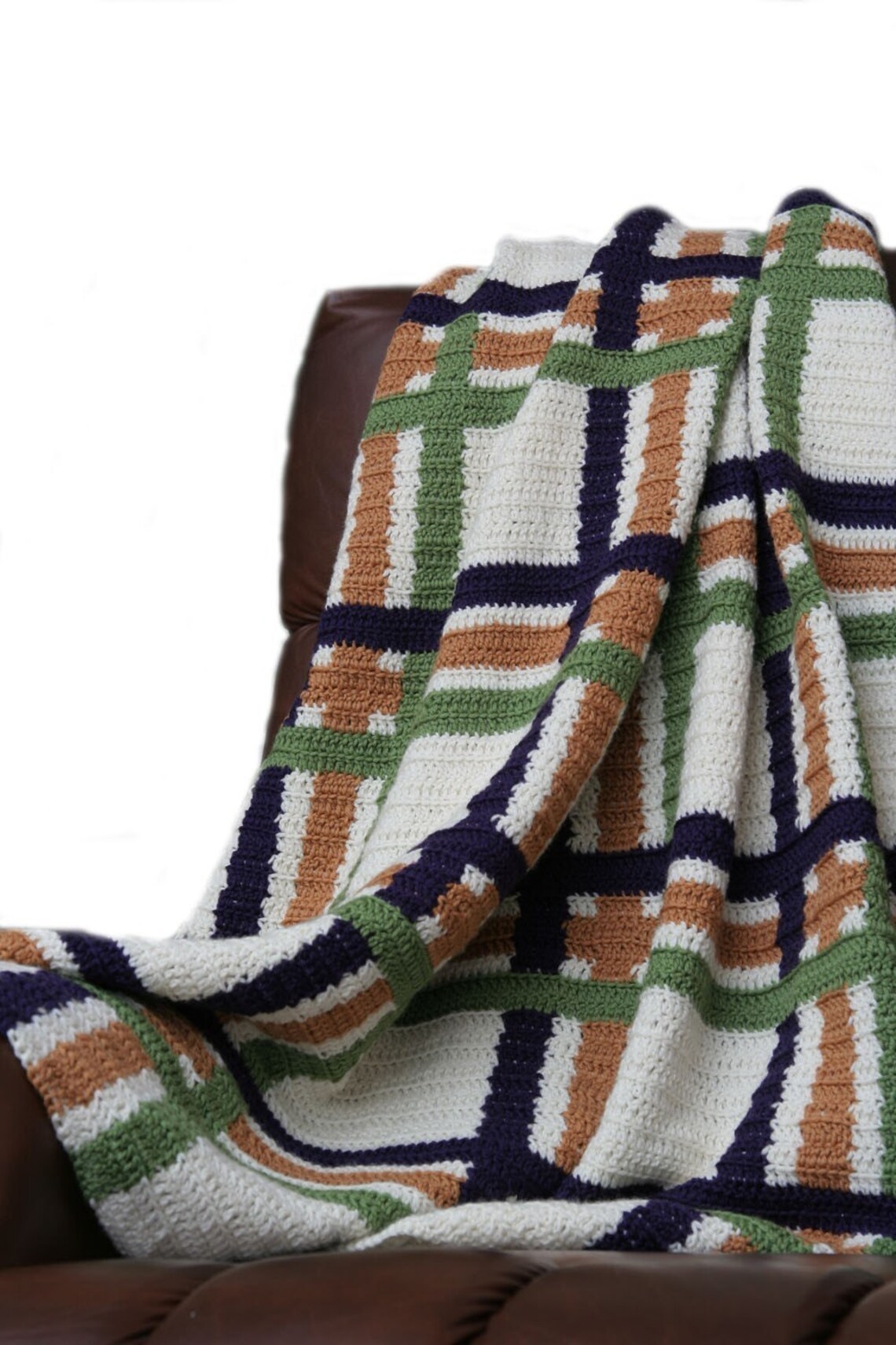 Crochet Pattern--modern Plaid Throw - Etsy
