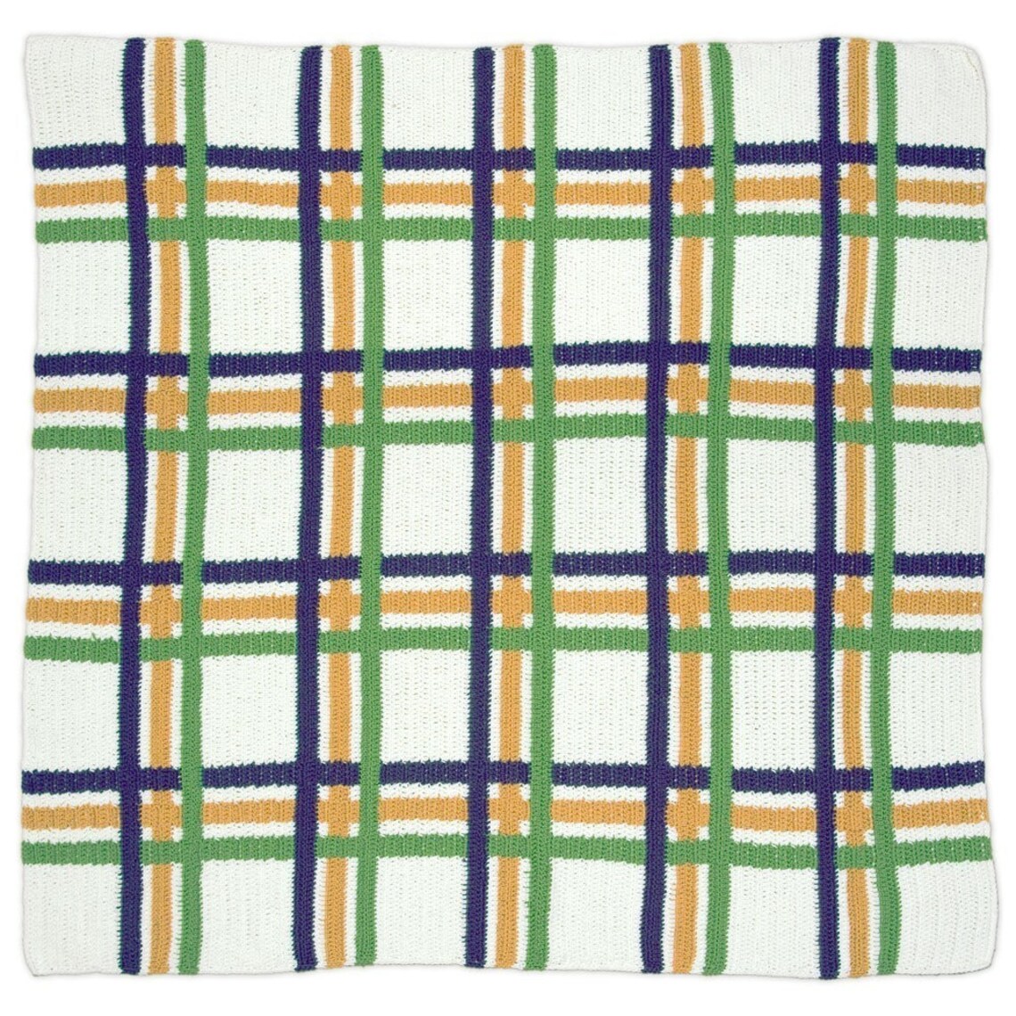 Crochet Pattern--modern Plaid Throw - Etsy