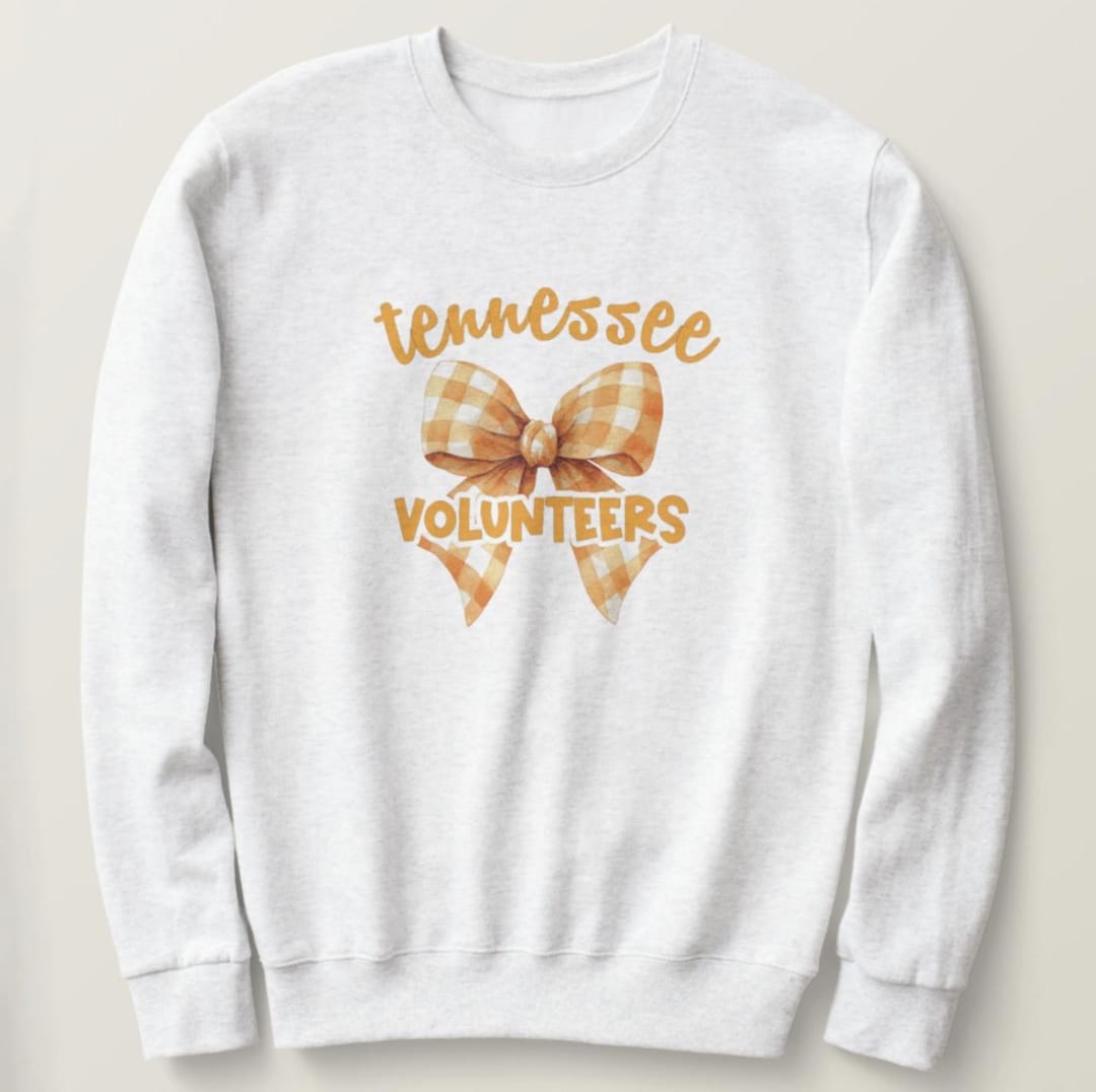 Tennessee Volunteers Checkered Bow - Hoodie, Crewneck, Tee - Etsy