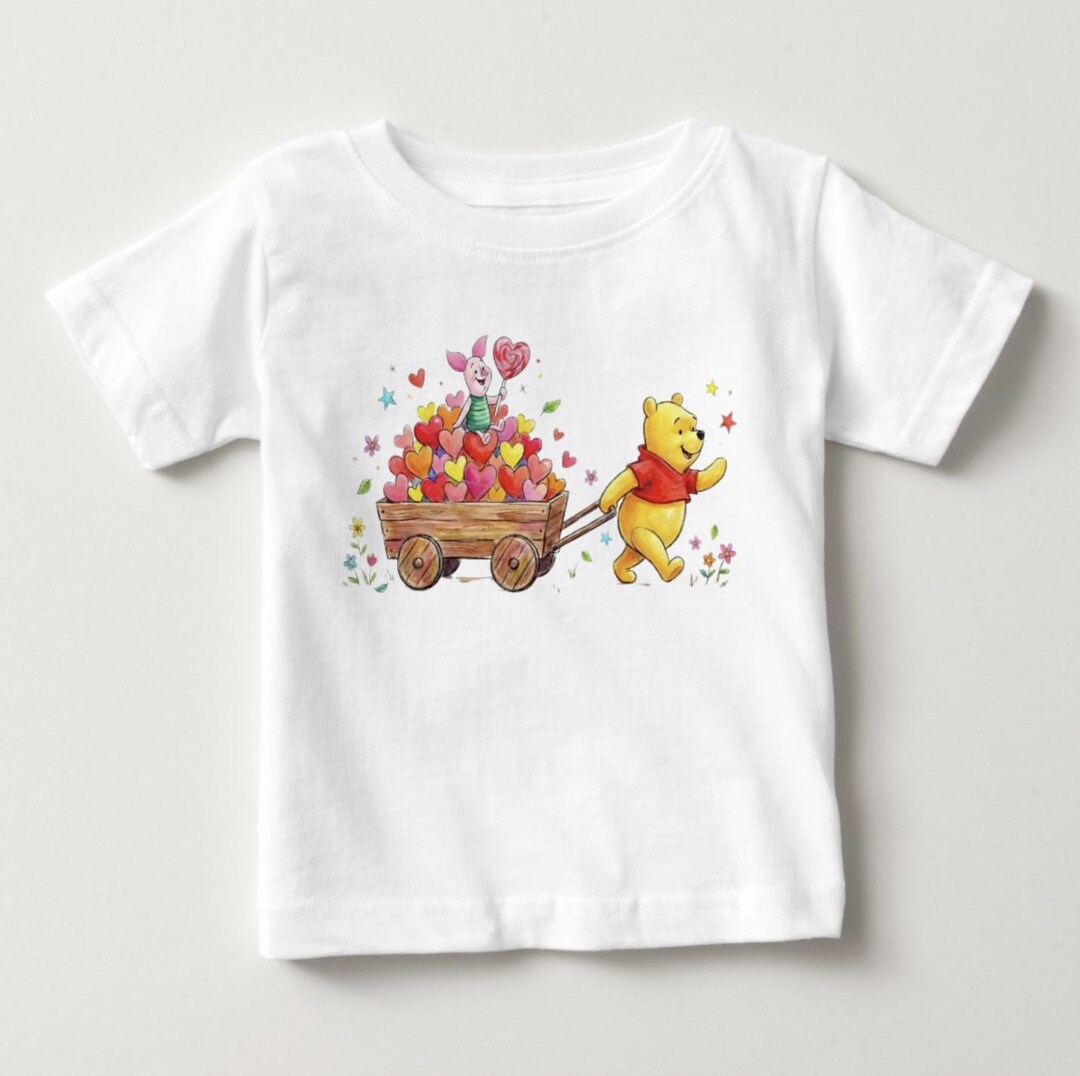 Winnie the Pooh Heart Wagon Toddler Tshirt - Etsy