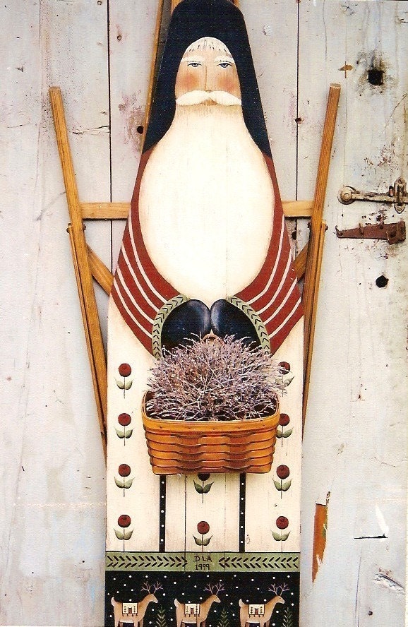 Prim Folk Art Santa / St. Nick Ironing Board E-pattern by Donna Atkins ...
