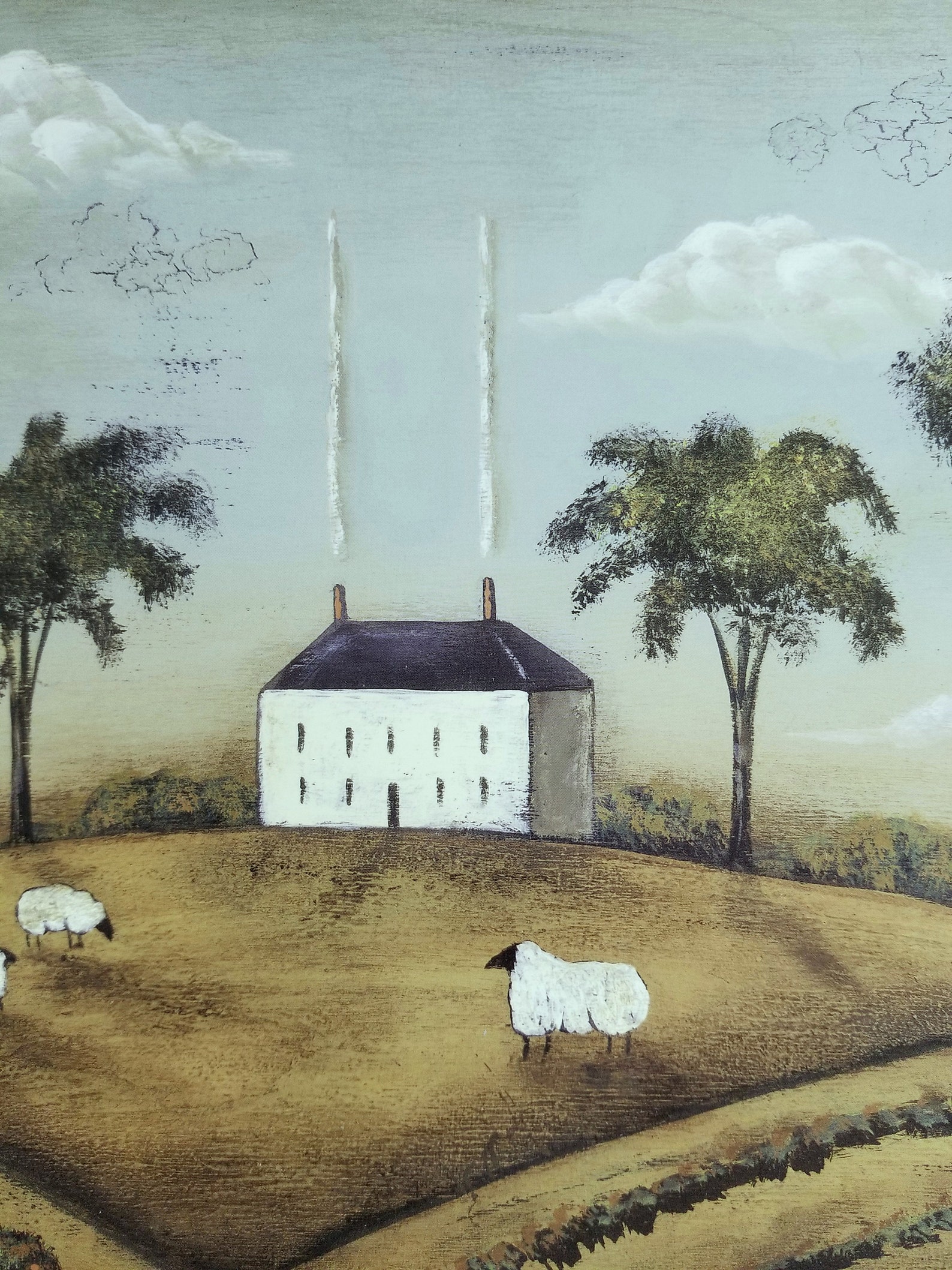 MORNING MEADOWS Pastoral Sheep Landscape Print by Donna Atkins. Ralph ...