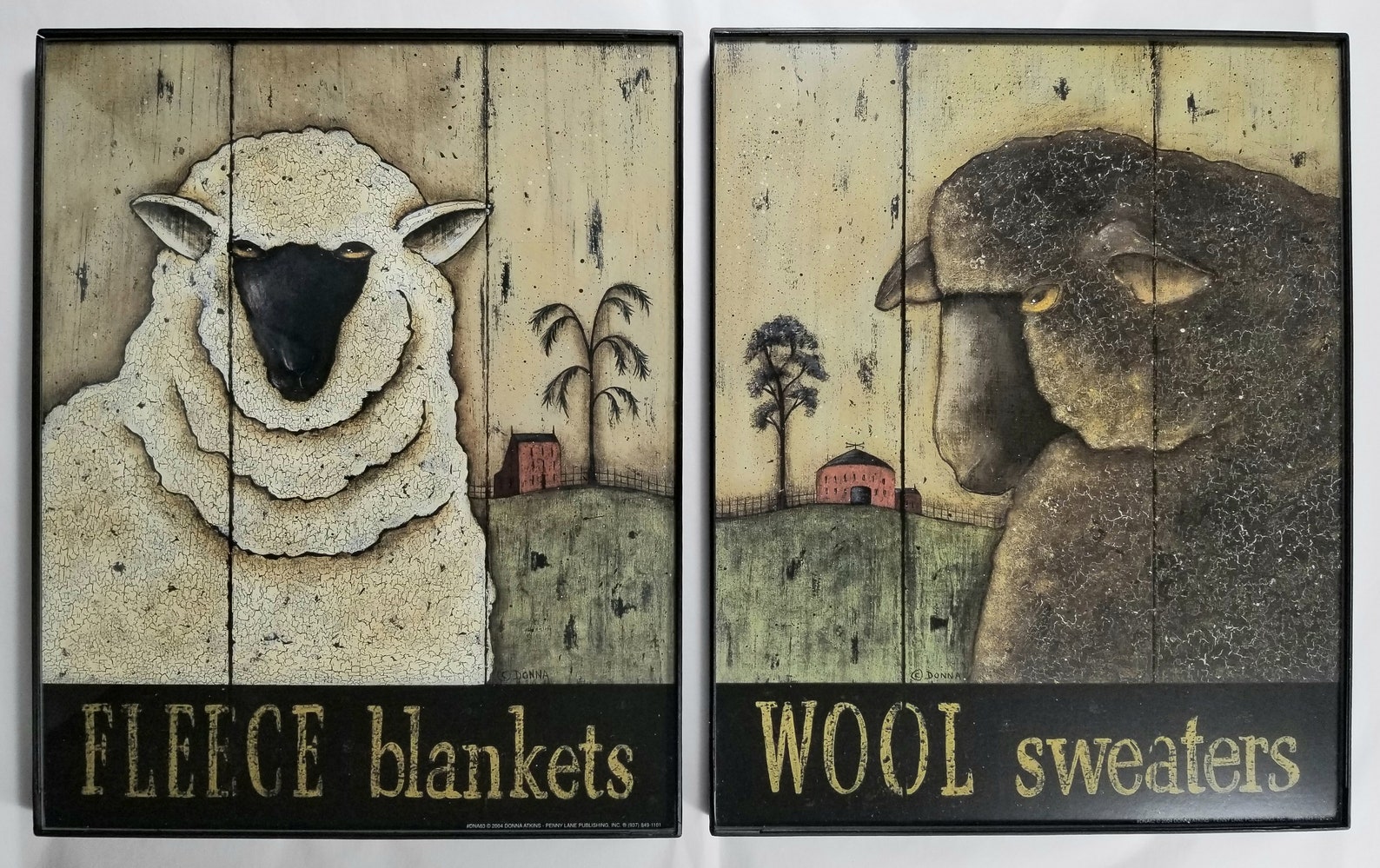SHEEP folk art prints 8x10 . FLEECE or WOOL Black Sheep | Etsy