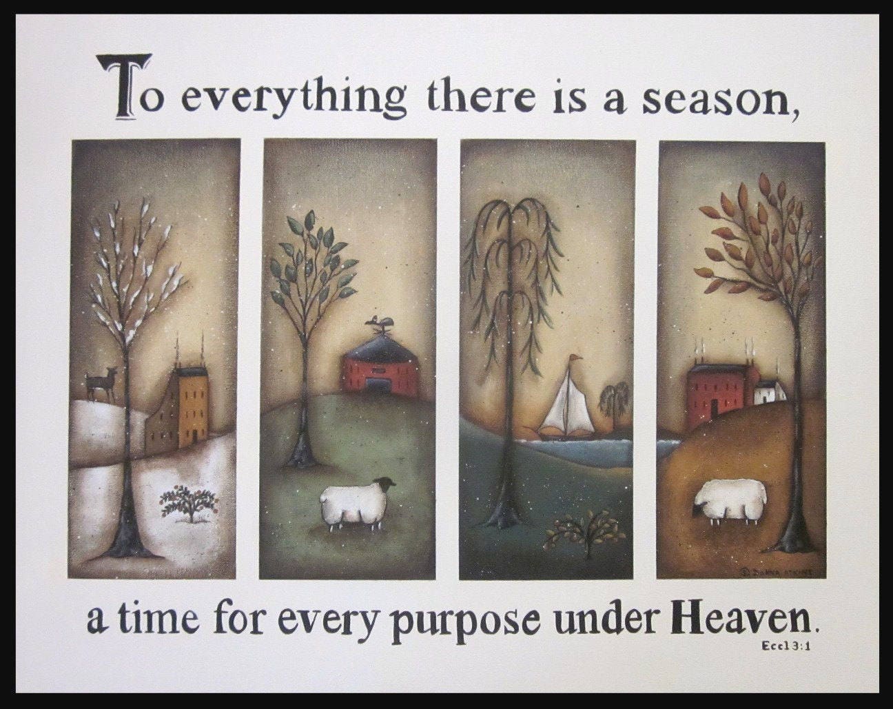 To Everything There is a Season Ecclesiastes 3:1 Bible Verse | Etsy