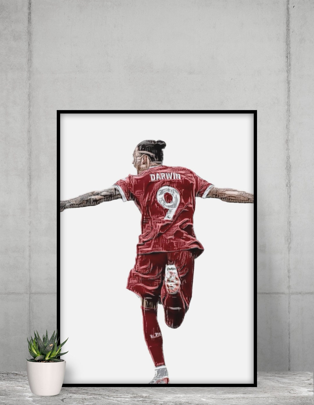 Darwin Nunez Poster Football Wall Art Print Liverpool Print - Etsy