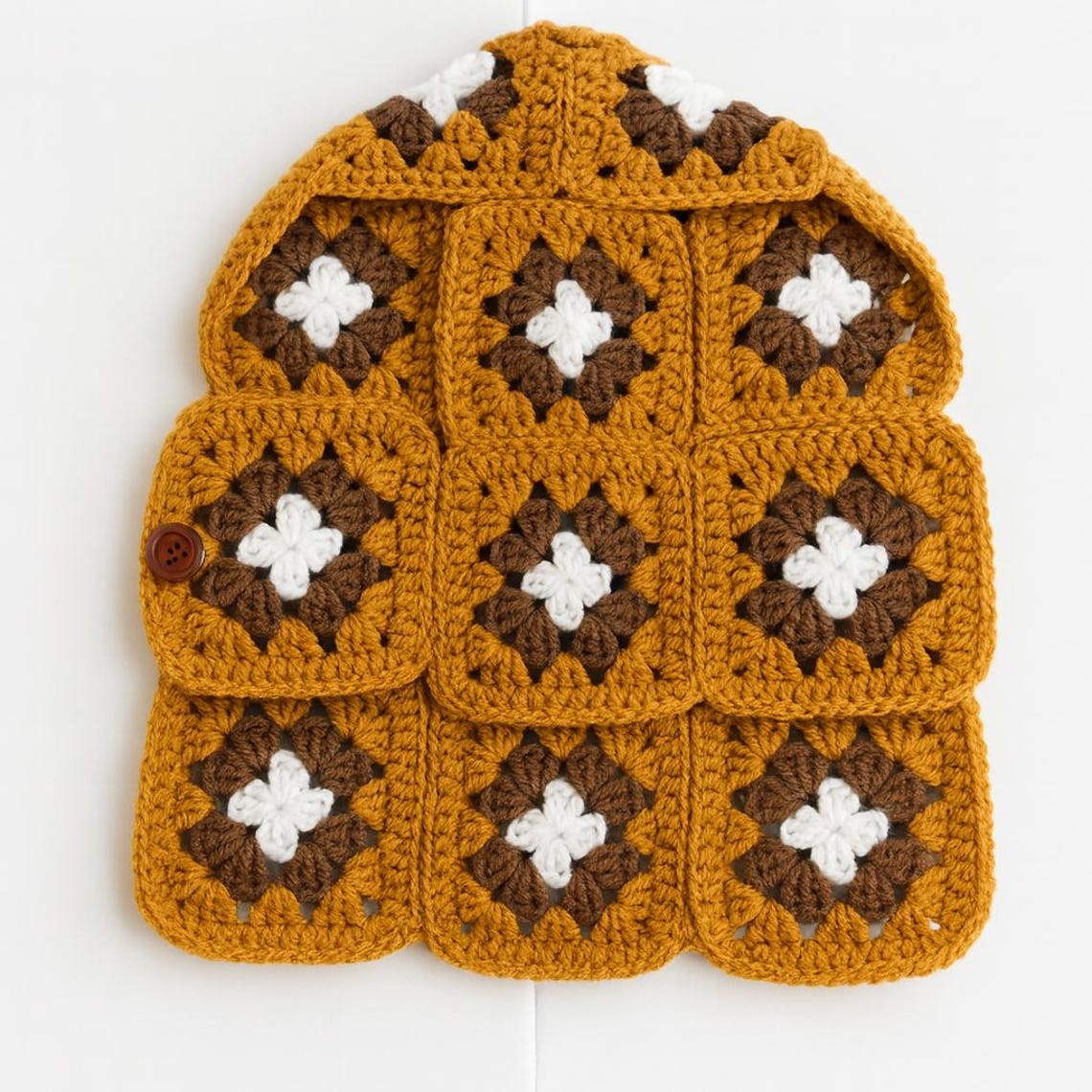 Retro Granny Square Dog Vest Crochet Pattern | Handmade Pet Outfit - Etsy