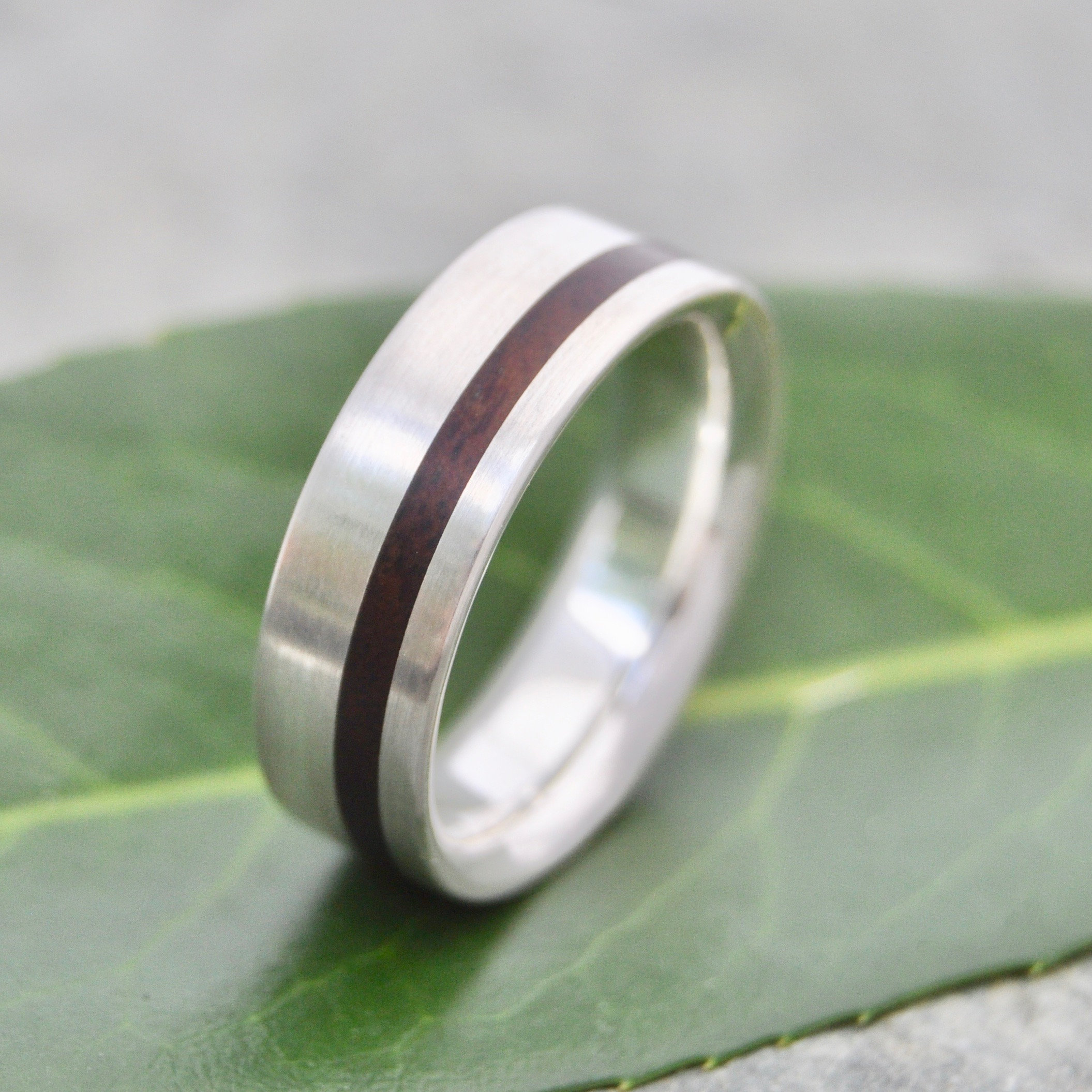 Equinox Nacascolo Silver Wood Ring Silver Wood Wedding Band | Etsy