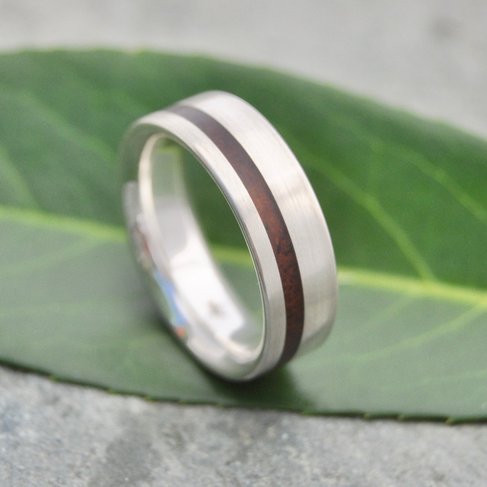 Equinox Nacascolo Silver Wood Ring Silver Wood Wedding Band - Etsy