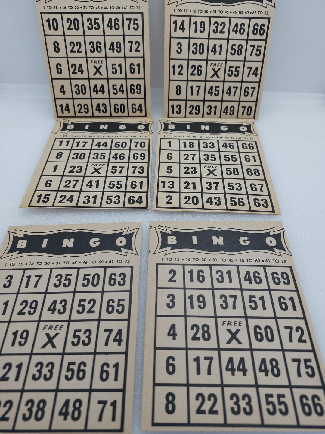 6 Vintage Cardboard Bingo Cards Great for Crafts, Junk Journals - Etsy