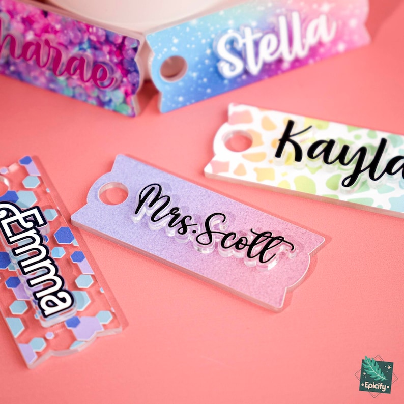 Stanley Name Tag Glitter, Personalized Name Plate for Stanley Tumblers ...