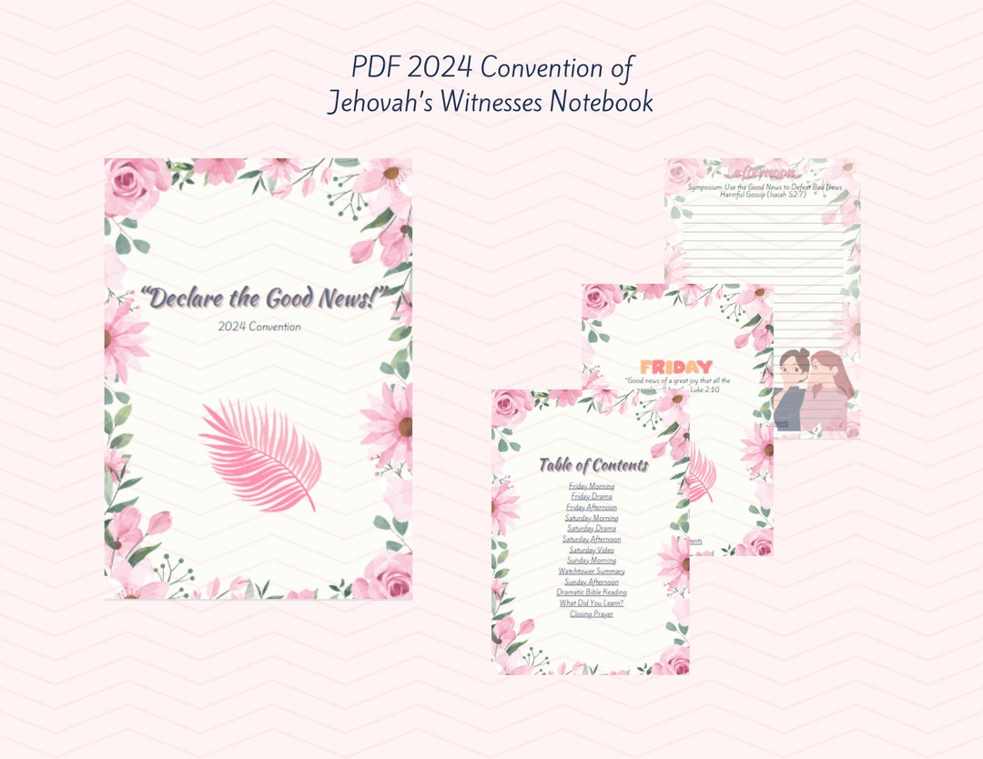2024 Convention of Jehovah's Witnesses Notebook Pink Edition - Etsy