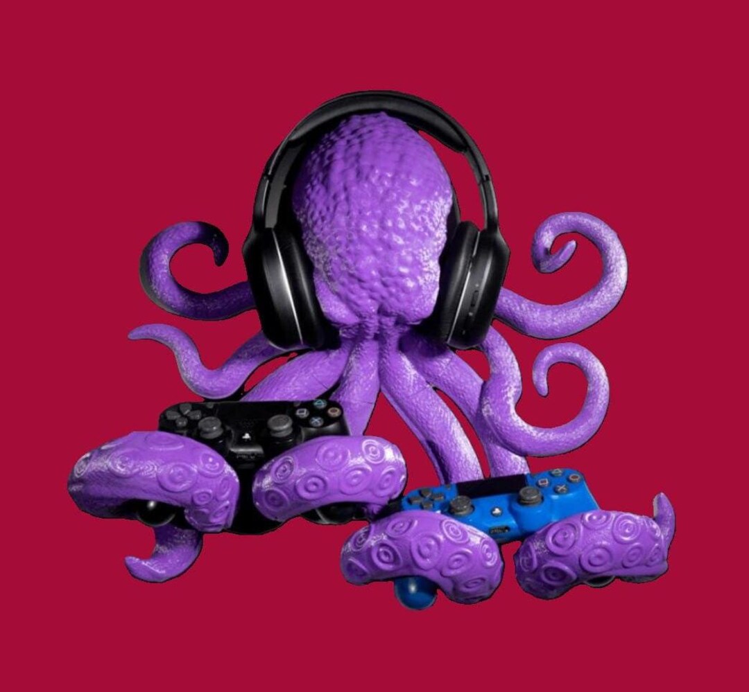 Octopus Headphone and Controller Holder 3D Printed Controller Holder ...