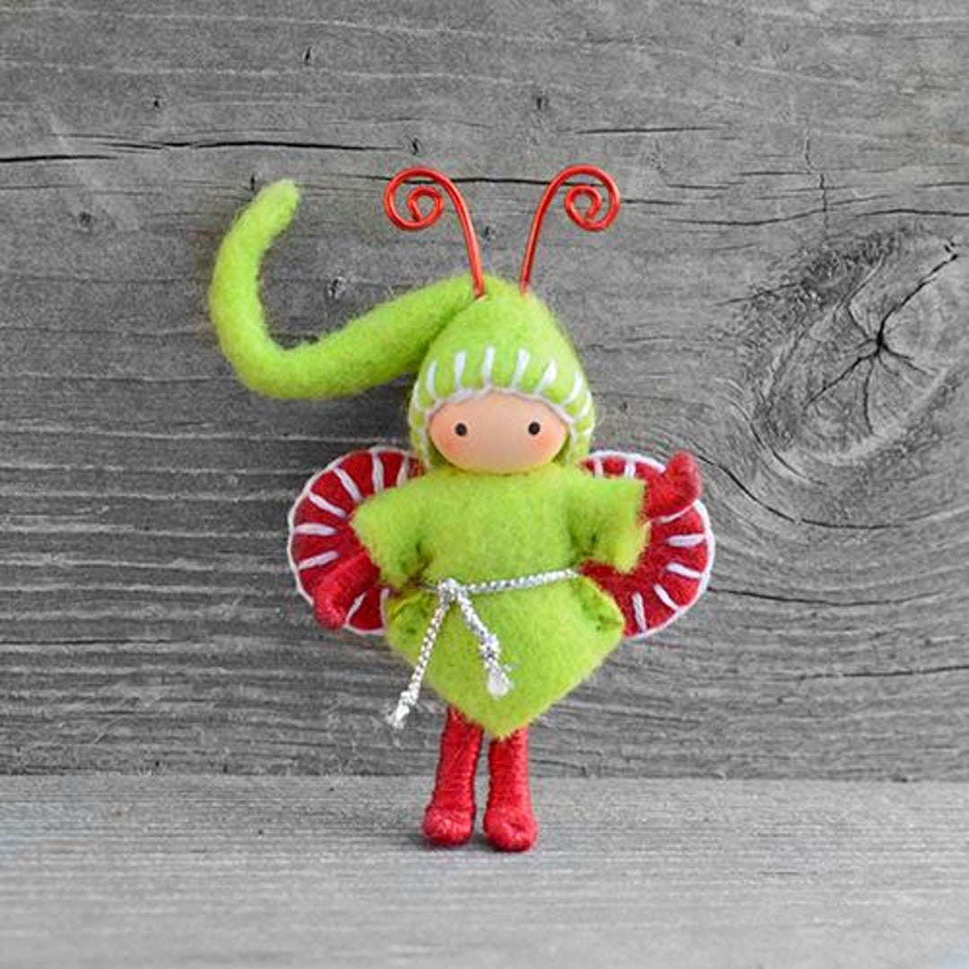Tiny Winter Elf Santa's Workshop Christmas Elf Toy Doll Ornament Pin ...