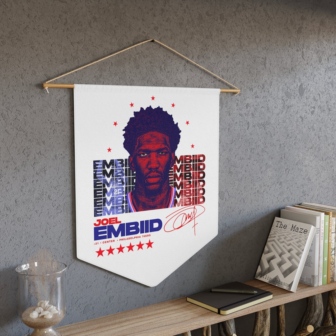 Joel Embiid Text Pattern Sixers Pennant - Etsy