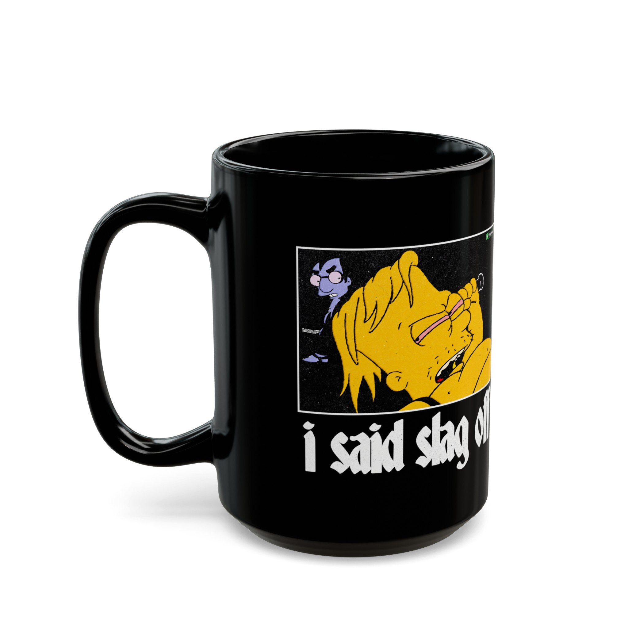 Bart Simpson Slag off Black Mug (11oz, 15oz) - Etsy