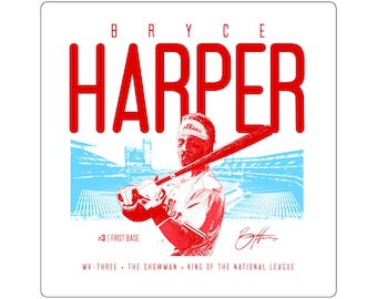Bryce Harper, Philadelphia Phillies, MLB Sticker - Etsy