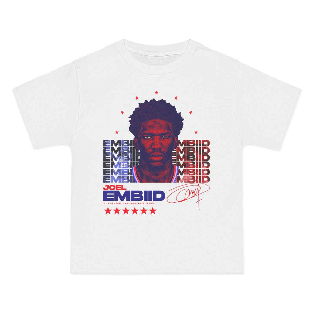 Joel Embiid Text Pattern Sixers Shirt - Etsy