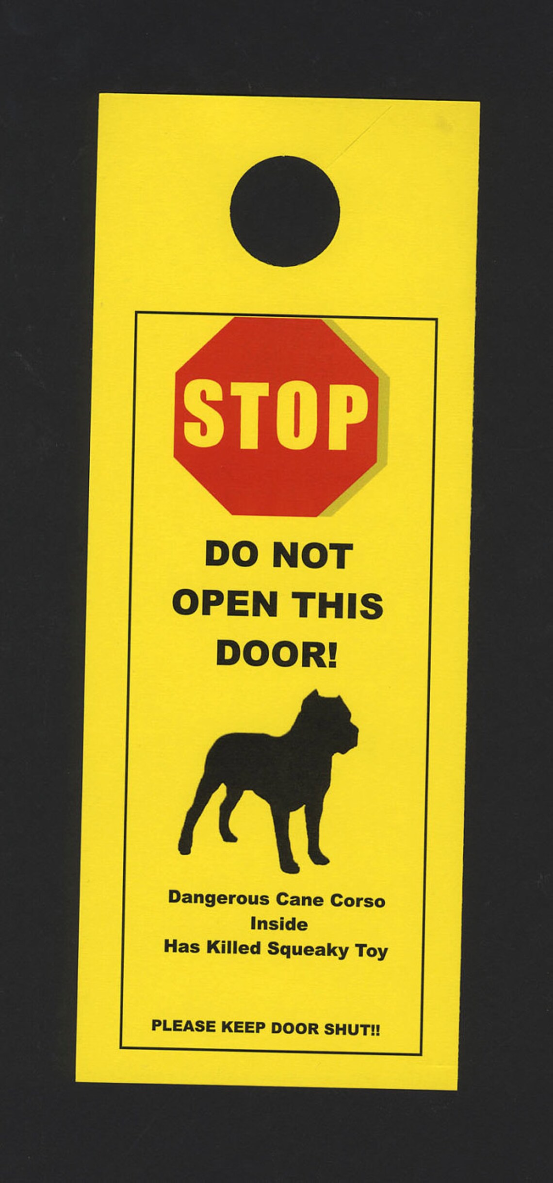 Dangerous Cane Corso Inside Has Killed Squeaky Toy - Etsy