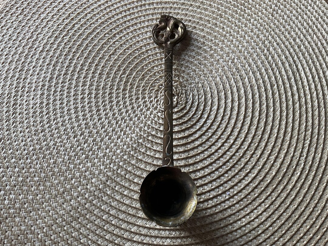 Vintage Brass Spoon Hindu Ritual Spoon Antique Vintage - Etsy