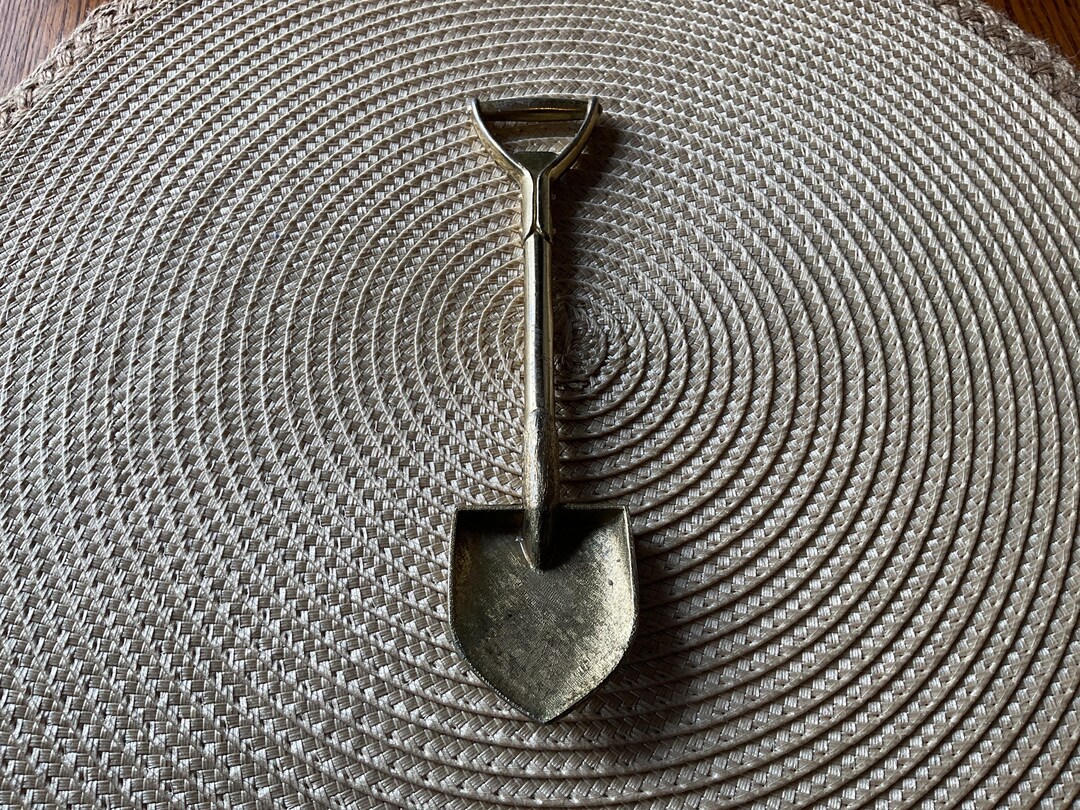 Vintage Solid Brass Spade Shovel Bottle Opener Barware Bar Tool Novelty ...