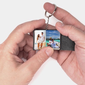 Personalized Photo Keychain - Custom Key Holder Genuine Leather - Etsy