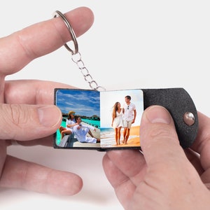 Personalized Photo Keychain Custom Key Holder Genuine Leather - Etsy