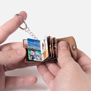 Personalized Photo Keychain Custom Key Holder Genuine Leather - Etsy