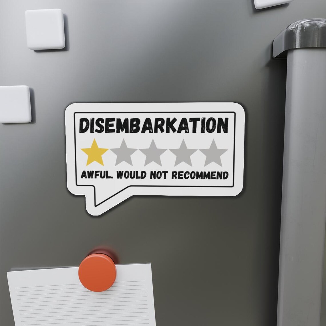 Funny Cruise Disembarkation Magnet: Sarcastic One-star Review - Etsy