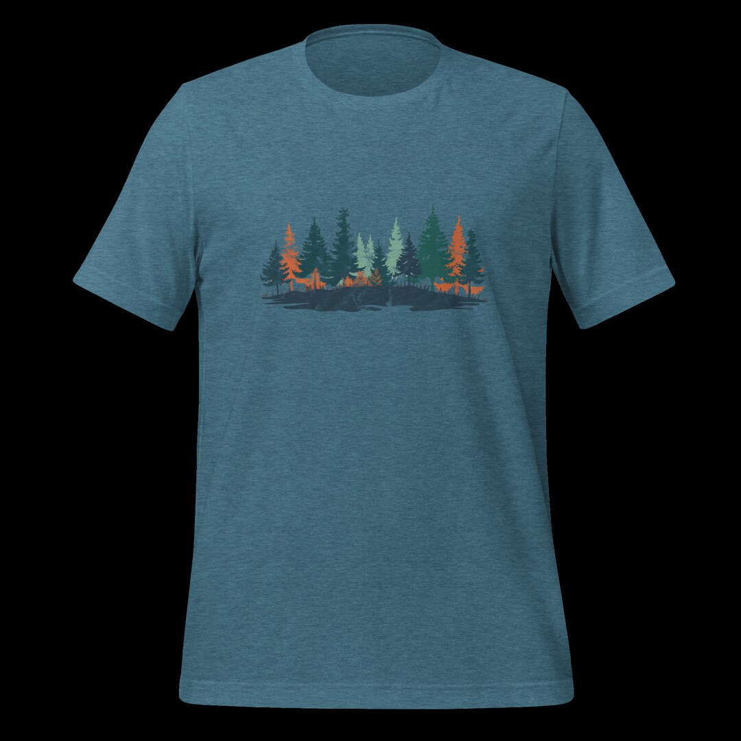 Forest Treeline T-shirt - Etsy