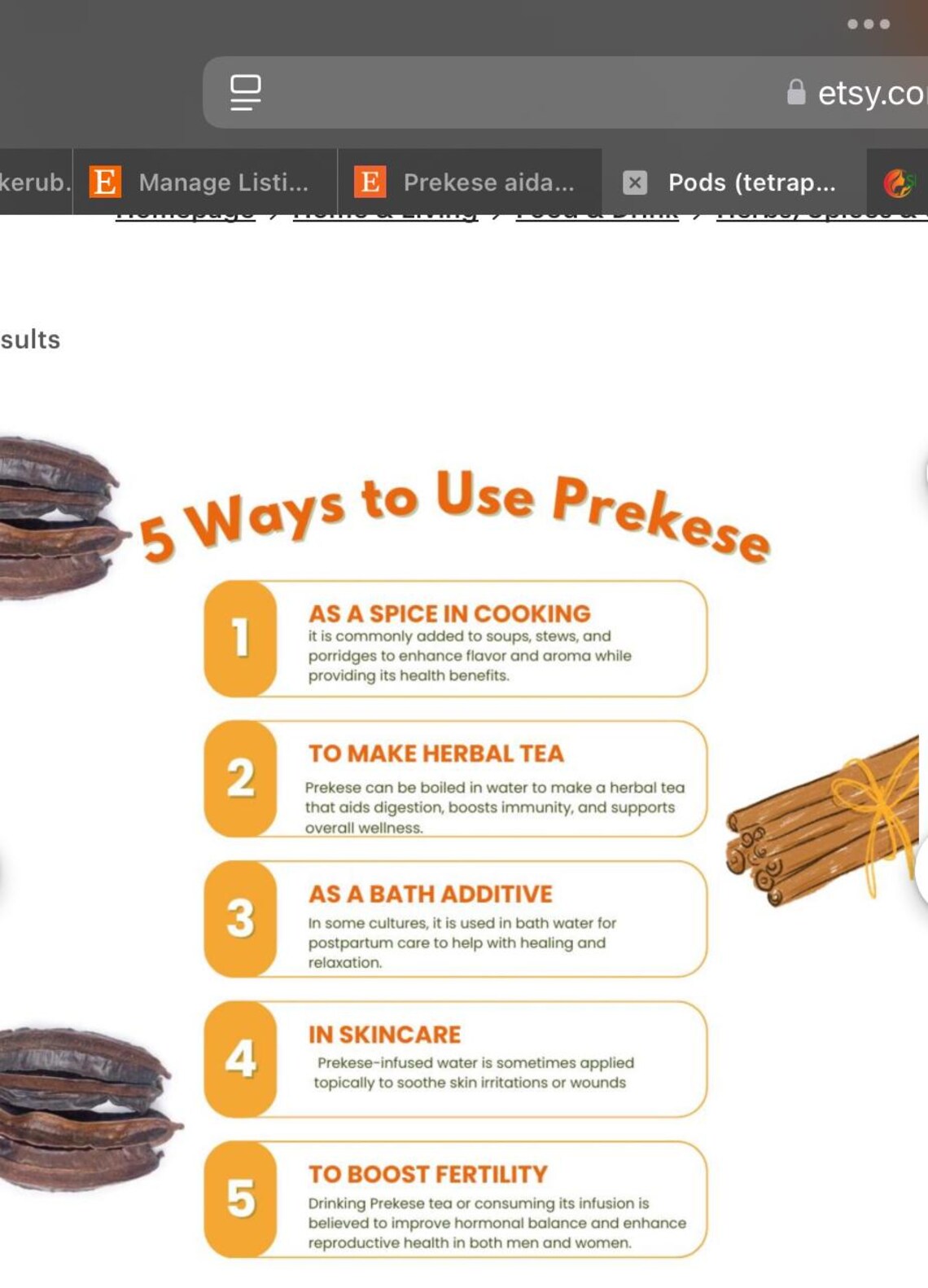 Prekese Aidan Pods (tetrapleura Tetraptera) - Natural African Herbal ...