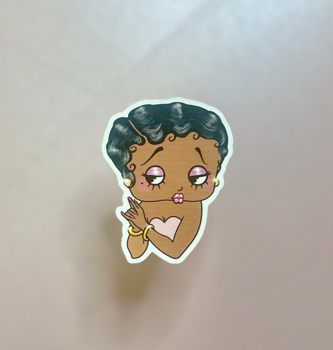 Melanin Betty Boop Vinyl Sticker - Etsy