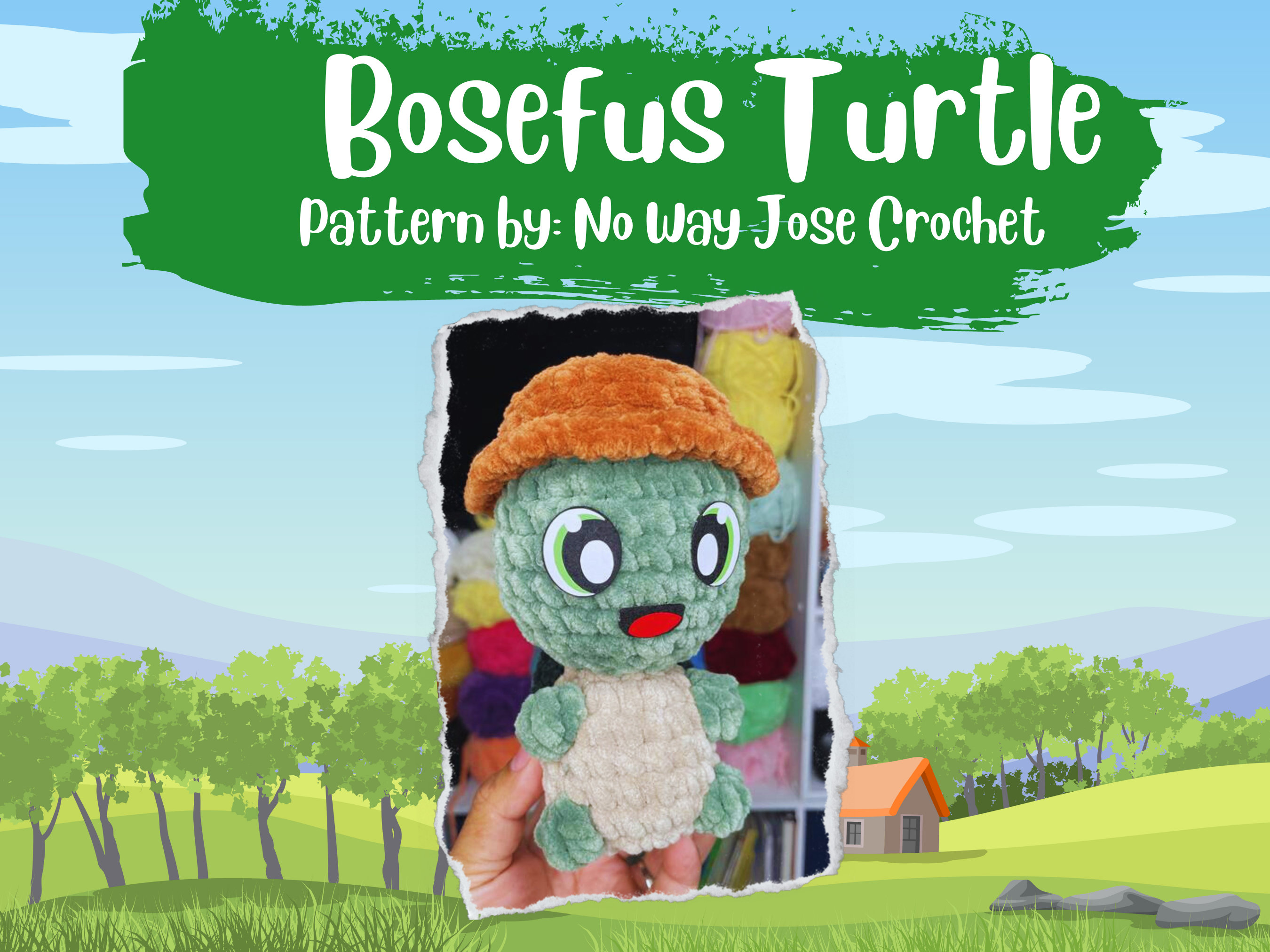 Bosefus the Turtle Crochet Pattern - Etsy