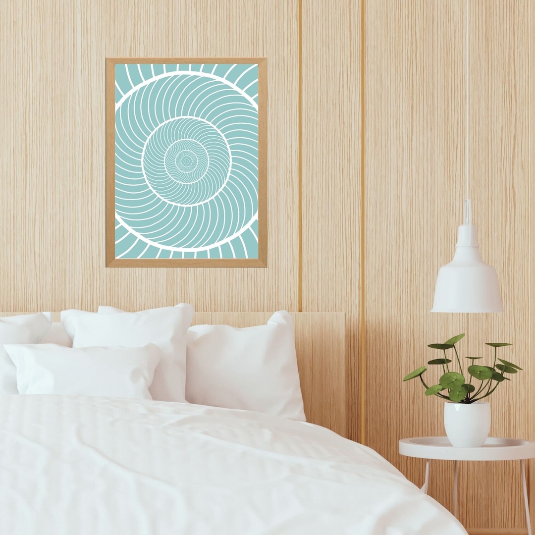 Seashell Wall Art, Turquoise Poster, Coastal Nautical Decor, Summer ...