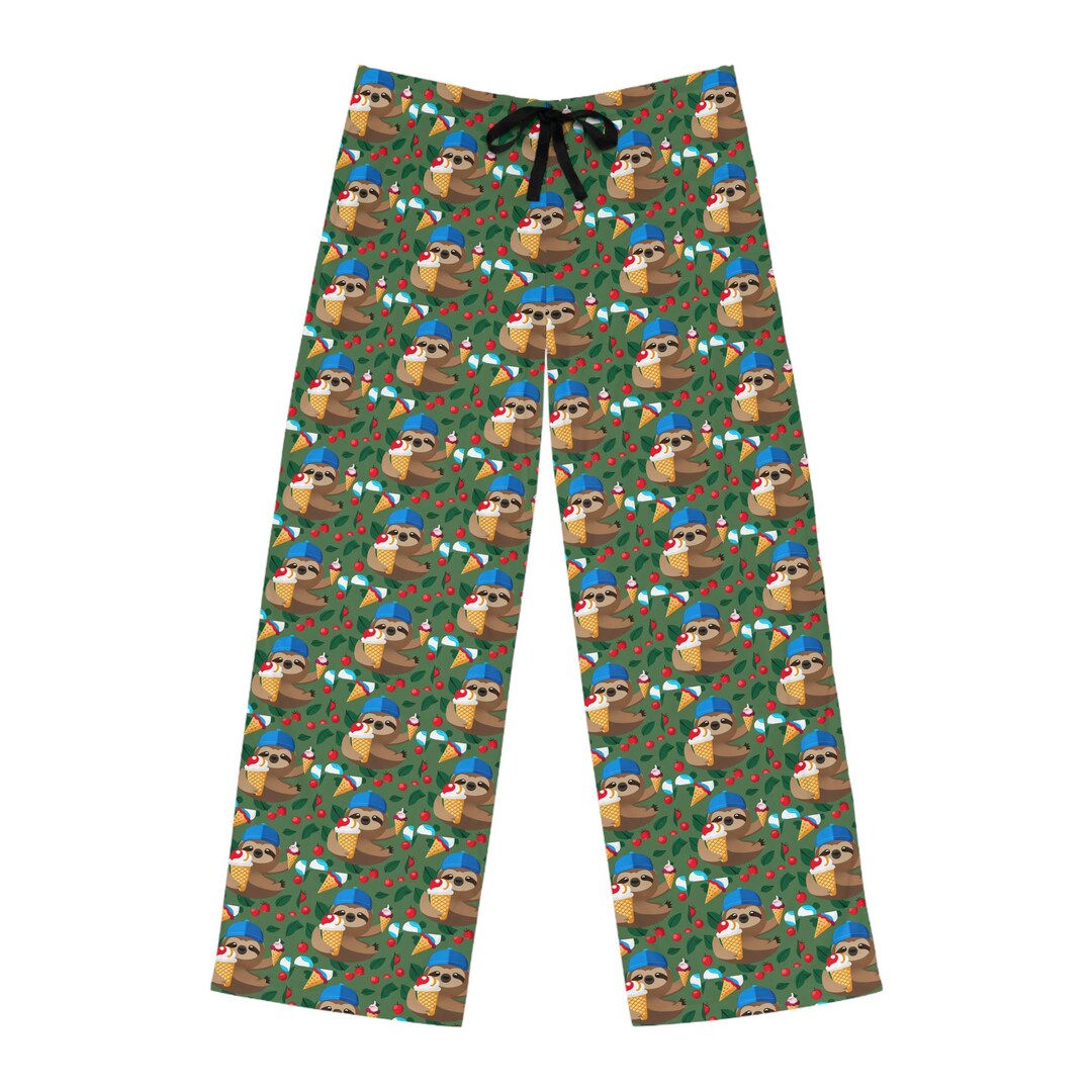 Sloth Eating Ice Cream Pajama Pants - Etsy