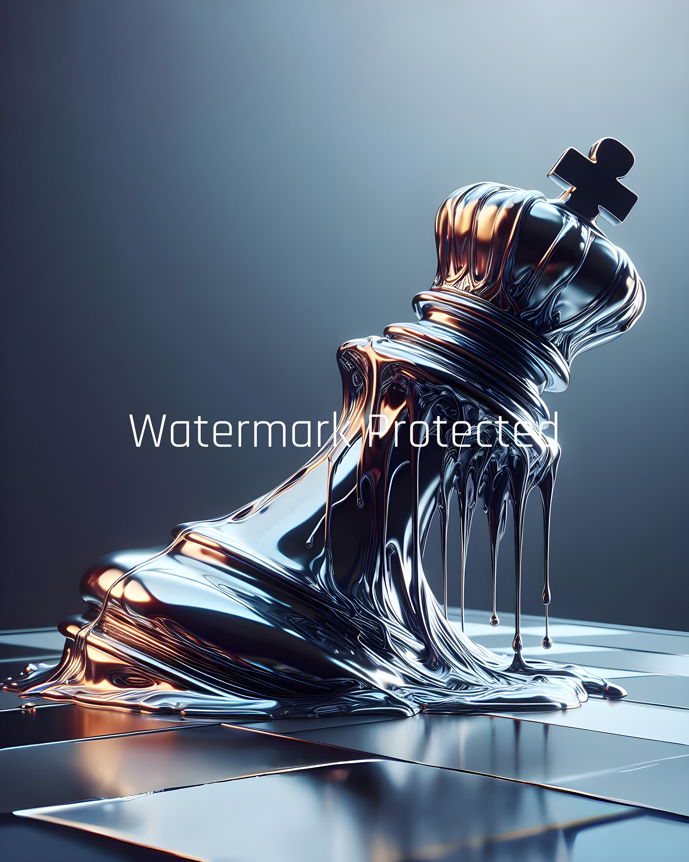 Chess Wall Art the Melting King Chess, Chess Art, Chess Decor, Chess ...
