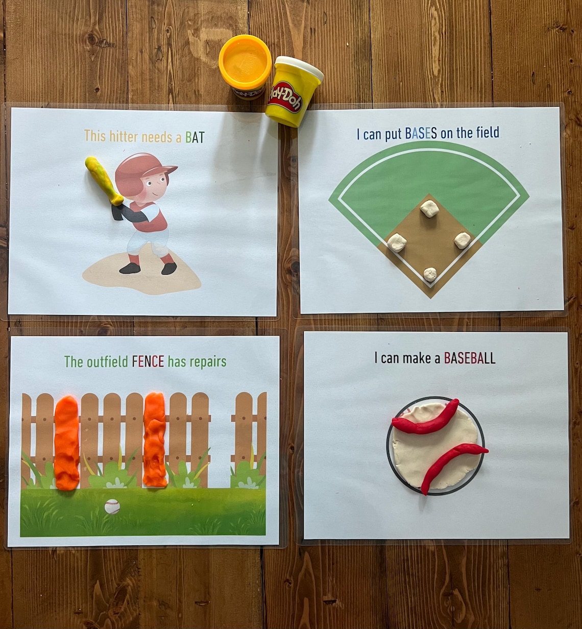 Play Dough Mats - Digital Download, Play Dough Activity, Montessori ...